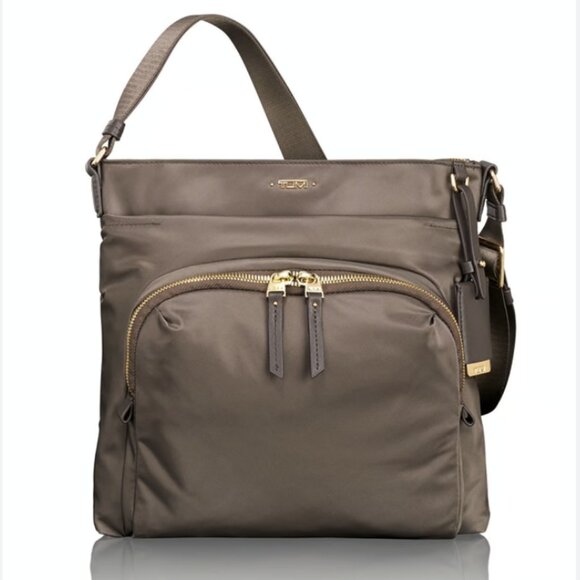 Tumi | Bags | Tumi Voyageur Capri Crossbody Bag Purse Zinc Taupe Nylon ...